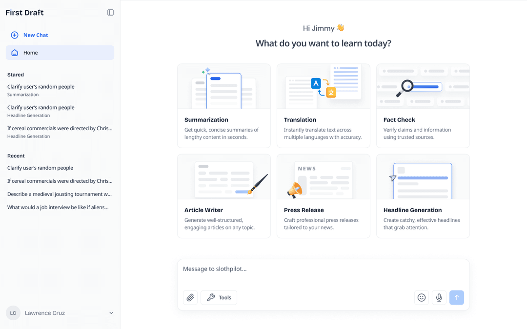 First Draft - AI-Powered Writing Assistant for Journalists