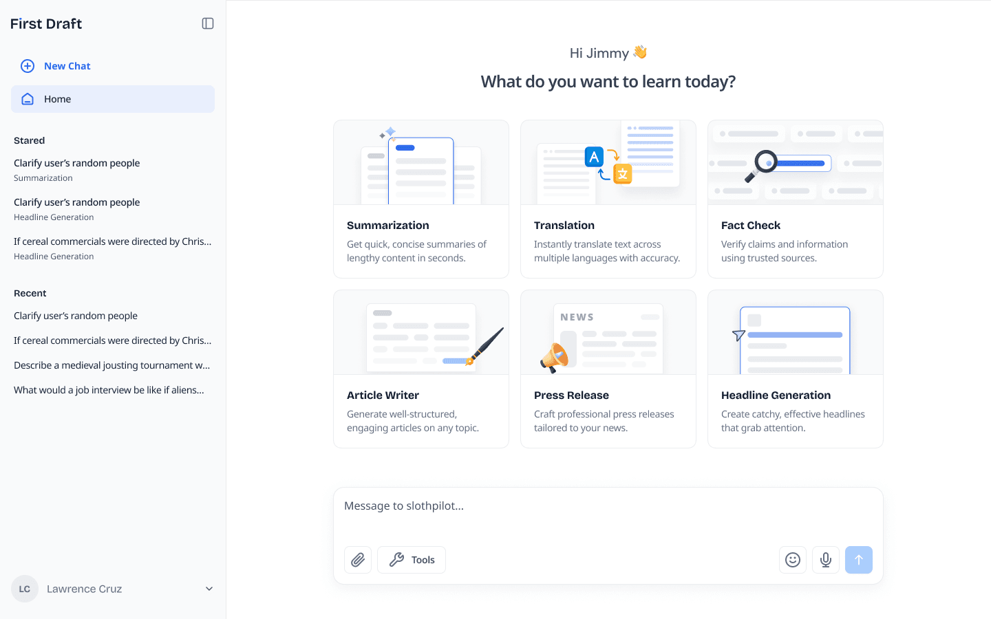 First Draft - AI-Powered Writing Assistant for Journalists